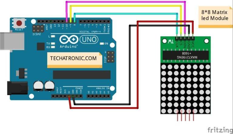 8x8 LED Matrix using Arduino | facial expression on LED matrix