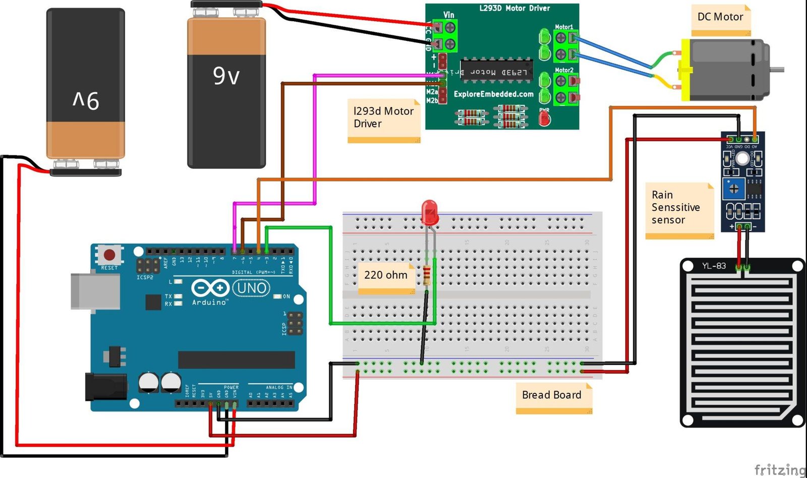 Rain detector using Arduino | Rain detector Arduino project