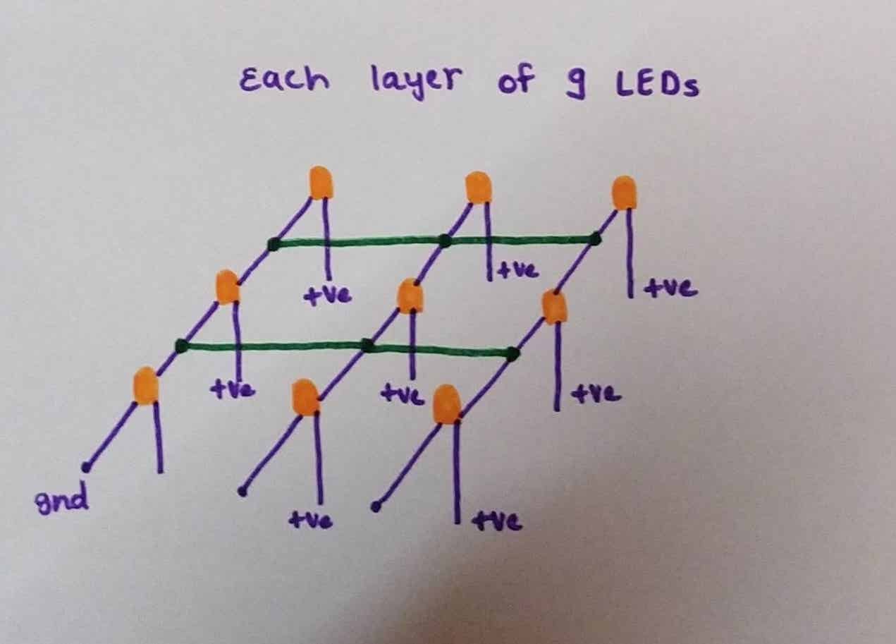 How to make Arduino LED cube | 3x3x3 LED cube