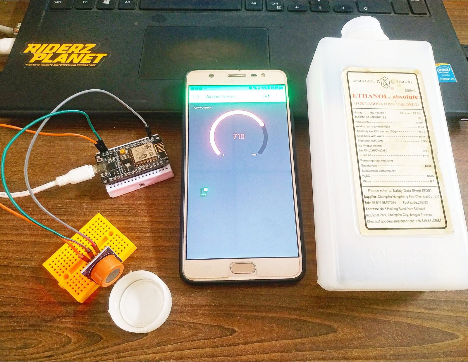alcohol detector project using IoT | IoT alcohol detector