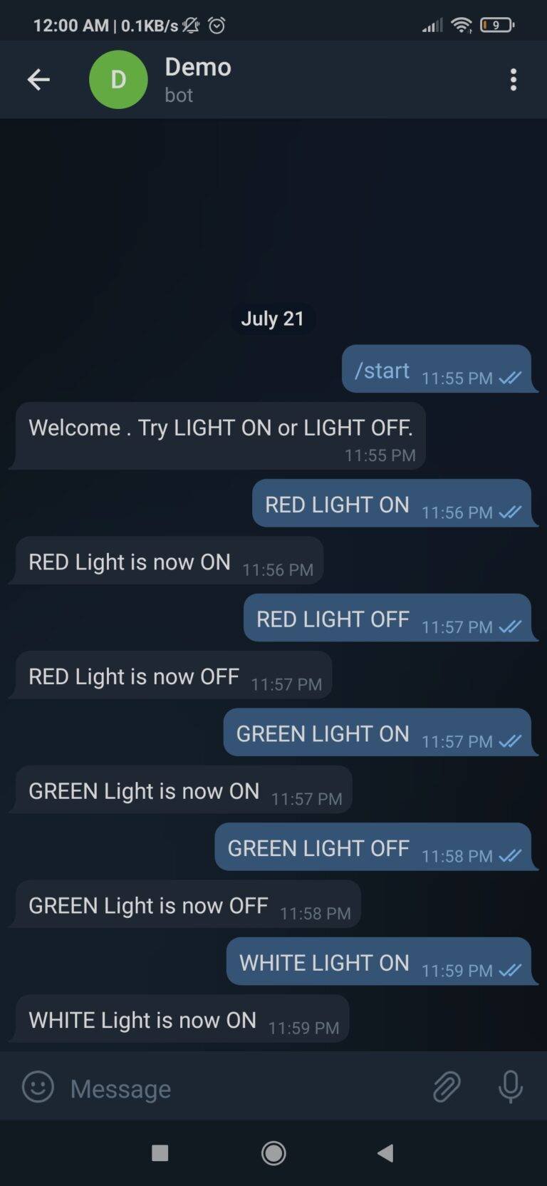 Telegram Bot Using Nodemcu Esp8266 Automation