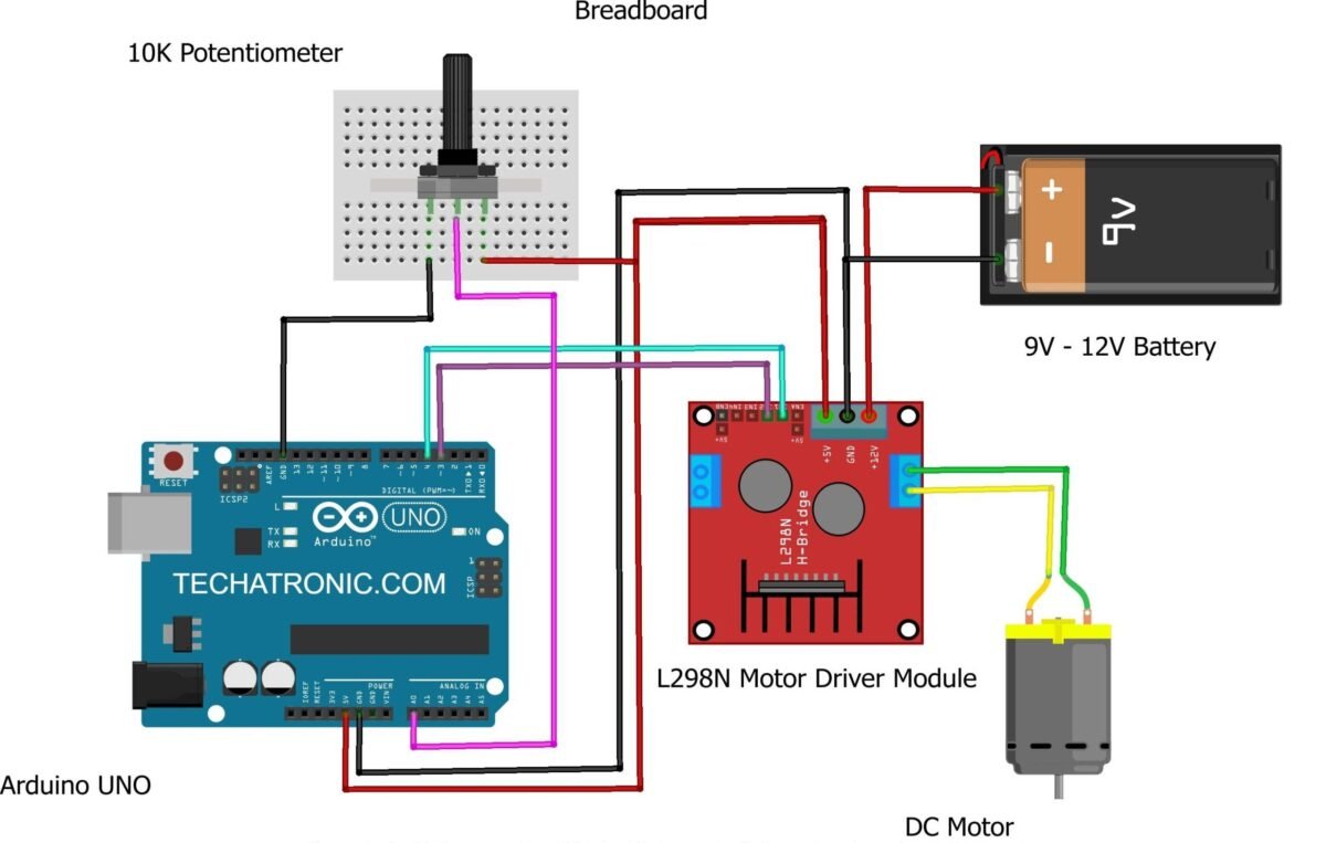 DC Motor Speed Control using Arduino | Arduino PWM motor control