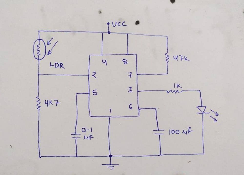 Traffic Light Circuit Diagram Using 555 Timer