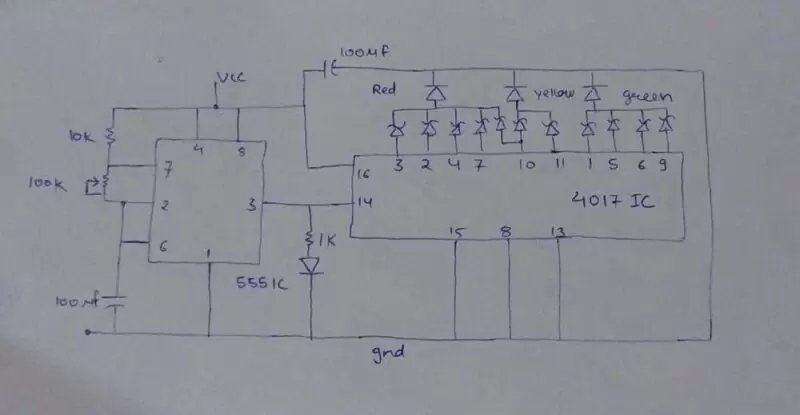 traffic light project using 555 | 555 timer traffic light | 555 project