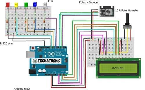 Arduino with led Project using Rotatory Encoder | Arduino LED project Arduino with led Project using Rotatory Encoder | Arduino LED project