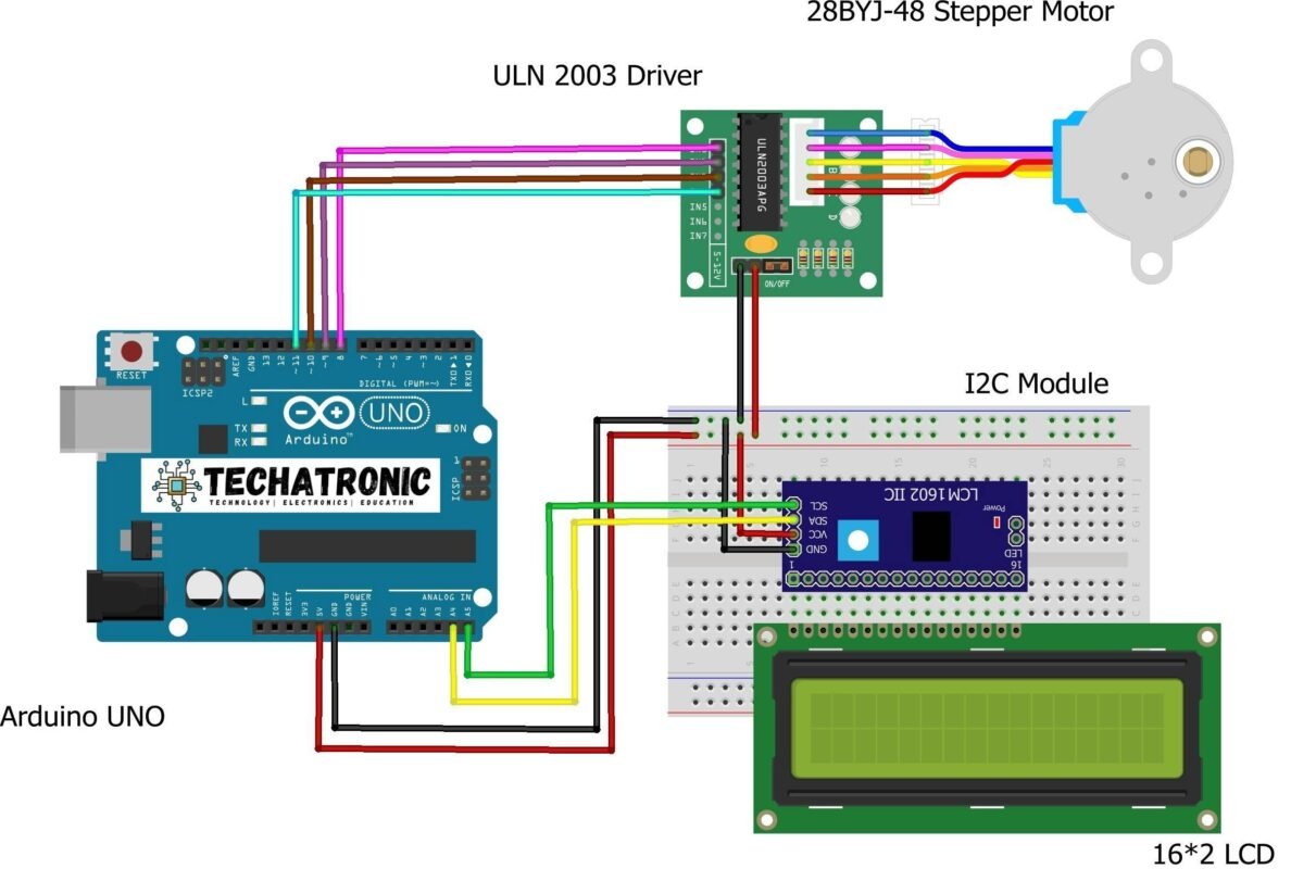 stepper motor with arduino using ULN 2003 driver | arduinpo with ...