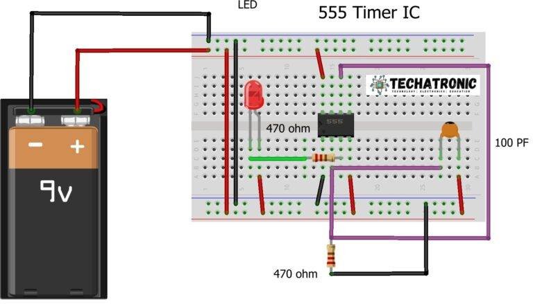 555 delay timer with ON/OFF | Basic project with 555 timer