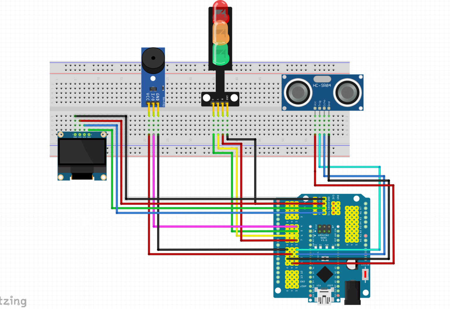 Distance Measurement with Arduino Using Ultrasonic Sensor & OLED